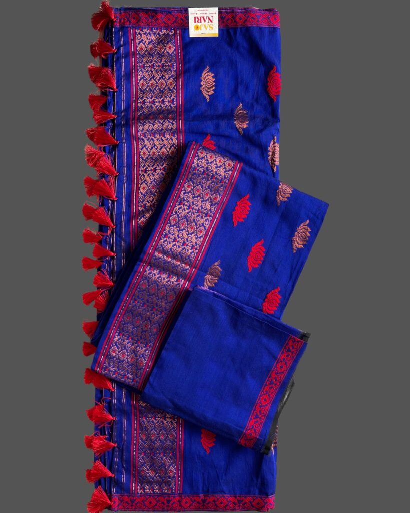 Mekhala Chador Staple Heavy- Traditional Assamese Saree – Sajonari